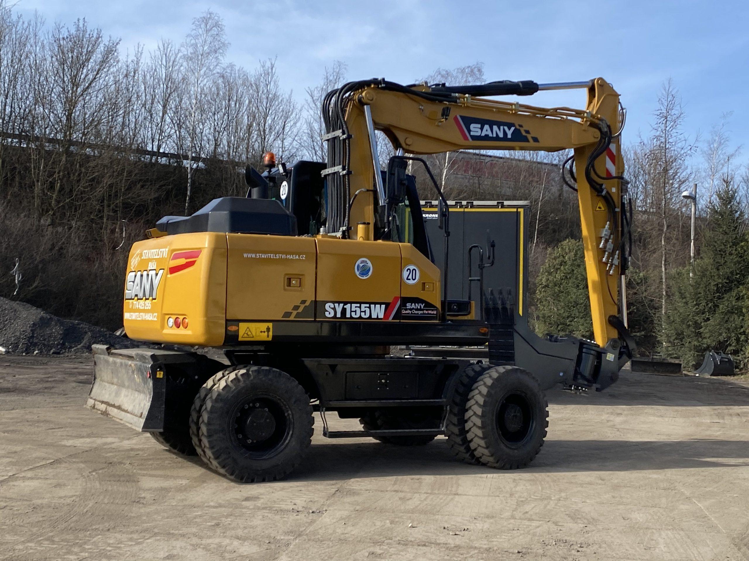SANY SY155W Stavitelství Háša - CARACAL MACHINES s. r. o.
